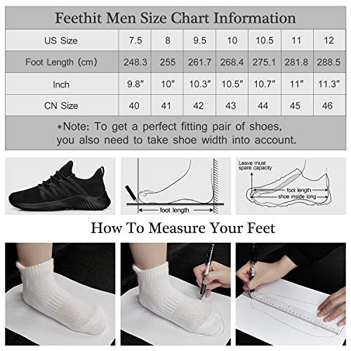 Feethit Mens Slip On Running Shoes Breathable Lightweight Comfortable Fashion Non Slip Sneakers for Men