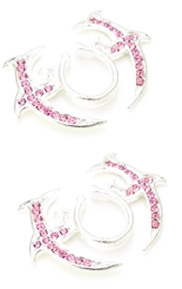 Body Accentz Nipple Rings Non Pierce Pair Non-Piercing Clip On Nipple Ring Tribal Floral Pair