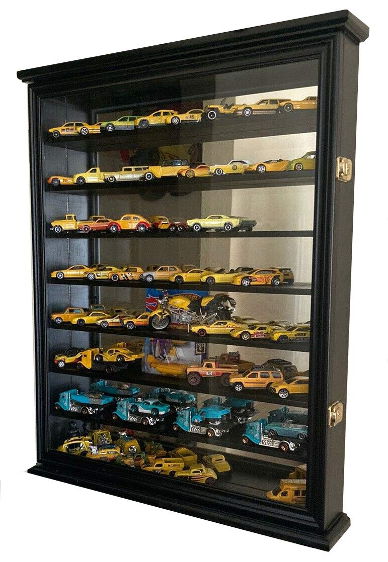 Toy Wheels/Matchbox/Diecast Cars / 1/64 1/43 Scale Toy Cars Display Case Cabinet (Black Finish)