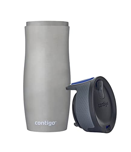 Contigo West Loop Autoseal Travel Mug, Stainless Steel Thermal Mug, Vacuum Flask, Leakproof Tumbler, Coffee Mug with BPA Easy-Clean Lid, 470 ml, Stainless Steel