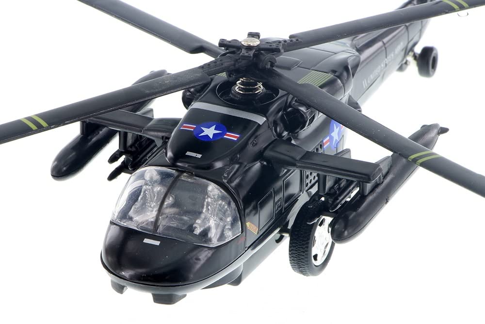 Playmaker Toys U.S. Army Sikorsky UH-60 Black Hawk Helicopter 10" Die Cast Metal Model Toy (Colors May Very)