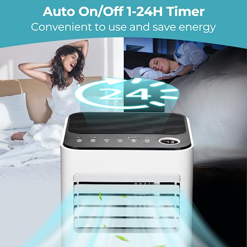 Portable Air Conditioners, SIMOE 10000BTU Portable AC Unit with Dehumidifier & Fan Mode, Rooms up to 350 sq.ft, with Remote Control & 24Hrs Timer, Installation Kit Included, for Home Garage