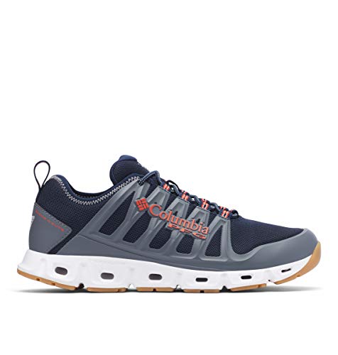 Columbia PFG Men's Megavent II PFG Shoe, Collegiate Navy/Blood Orange, 7 Regular US