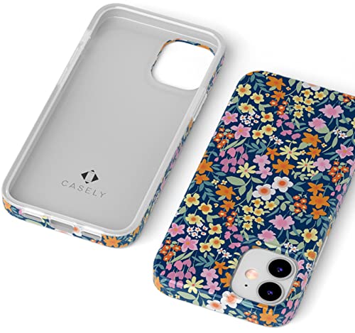 Casely iPhone 11 Case | Full Bloom | Navy Floral Case