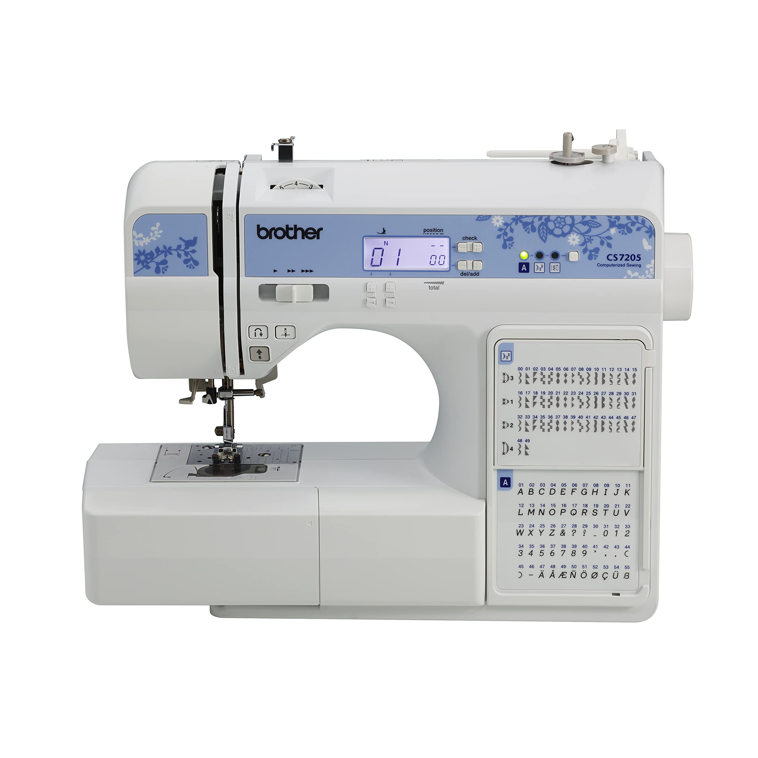 Brother CS7205 Computerized Sewing Machine with Wide Table, 150 Built-in Sewing Stitches, 1 Font, Wide Table, 11 Sewing Feet