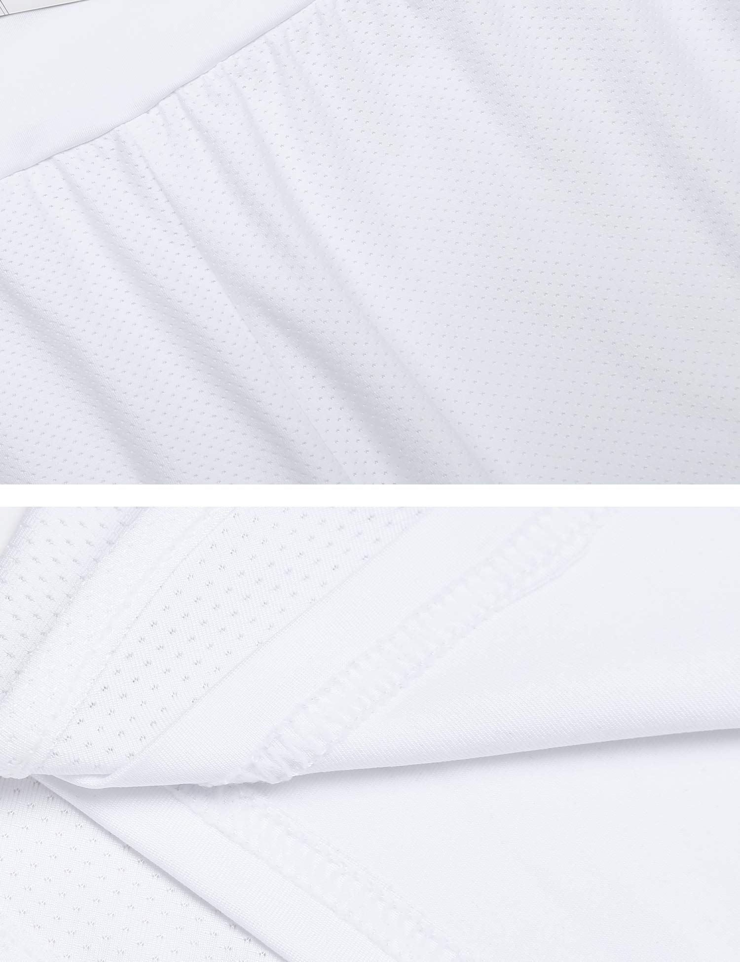 COOrun Running Yoga Shorts for Women - Activewear Workout Exercise Athletic Jogging Shorts 2-in-1 White M