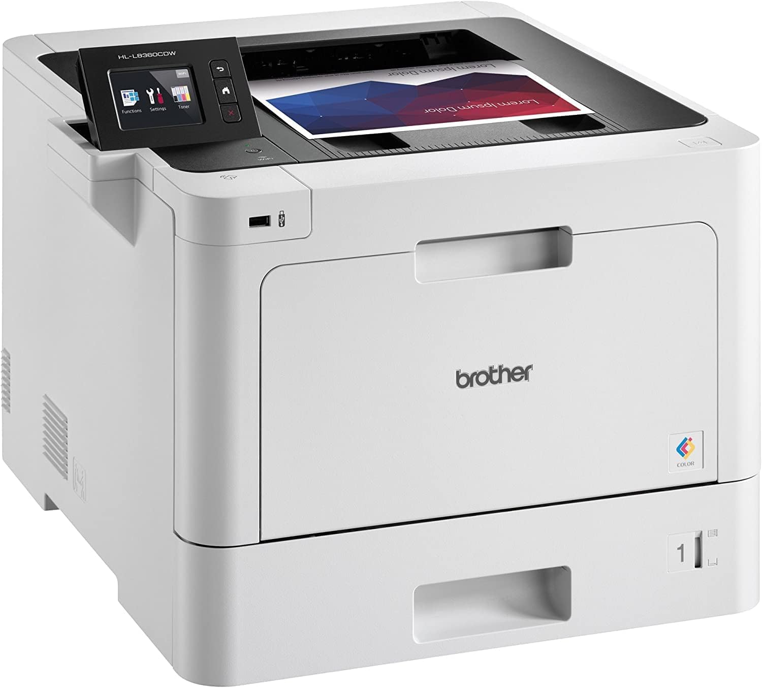 Brother HL-L8360CDW Business Color Laser Printer, 33ppm, Ethernet, 2.7” Color Touch LCD, Auto 2-Sided Printing, NFC Connectivity, PCM