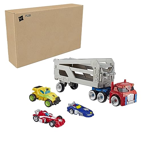 Transformers Playskool Heroes Rescue Bots Academy Road Rescue Team Trailer 4-Pack Converting Toy