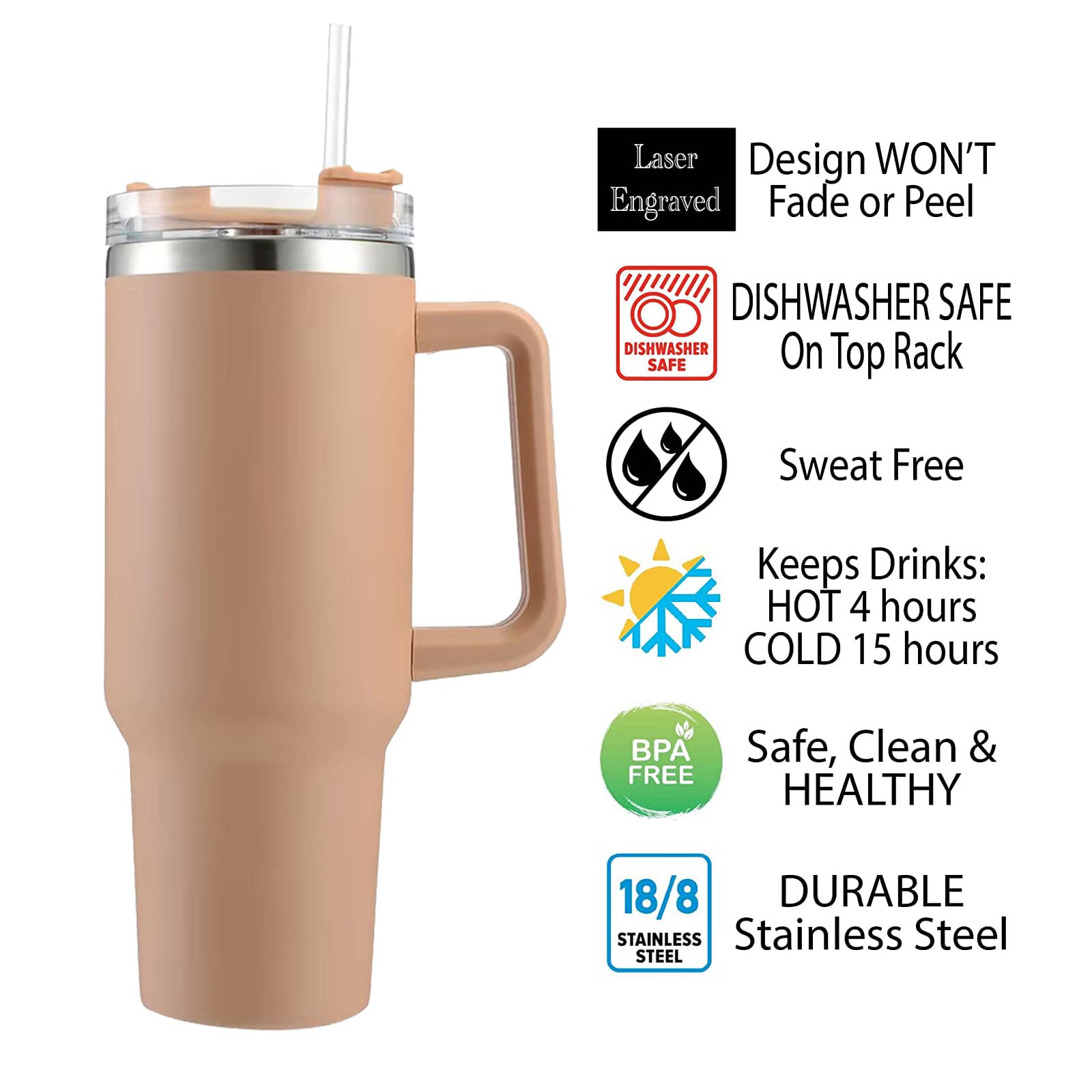 Custom Mama Bear Tumbler with Kids Names, Personalized Mothers Day Gift for Women, Her, New Mom, Customized 40oz Insulated Stainless Steel Coffee Mom Cup with Straw Lid