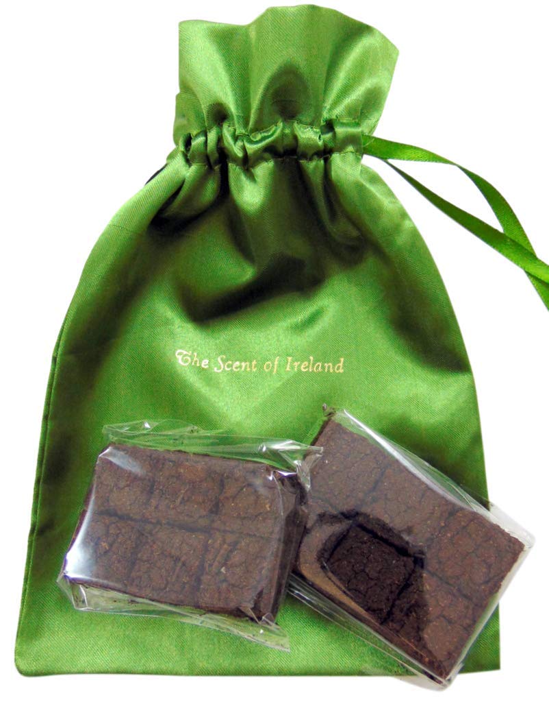 Irish Turf Peat Refills Bulk Pack with 24 Mini Sods in a Scent of Ireland Drawstring Gift Bag
