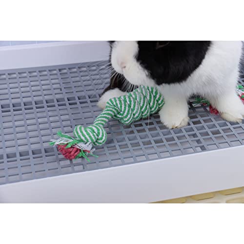 RUBYHOME Super Large Rabbit Litter Box 15" L x 12" W, Rabbit Potty Box Litter Pan for Cage, Extra Large Bunny Restroom Litter Tray Rabbit Toilet