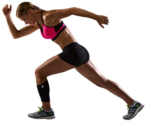Body Helix Full Calf Support Brace for Calf Strain, Shin Splints, Tendonitis | Calf Injury Sleeve for Men and Women | HSA FSA Approved Calf Compression Shin Splint Sleeve (Black, Medium)