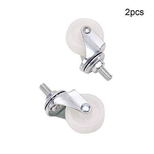 Caster Furniture,Rubbered Trolley Wheels , Castor Wheels,Furniture Casters,1.6" Dia Light Duty Threaded Stem Swivel Caster Wheel Roller 2 Pcs/4pcs/10pcs