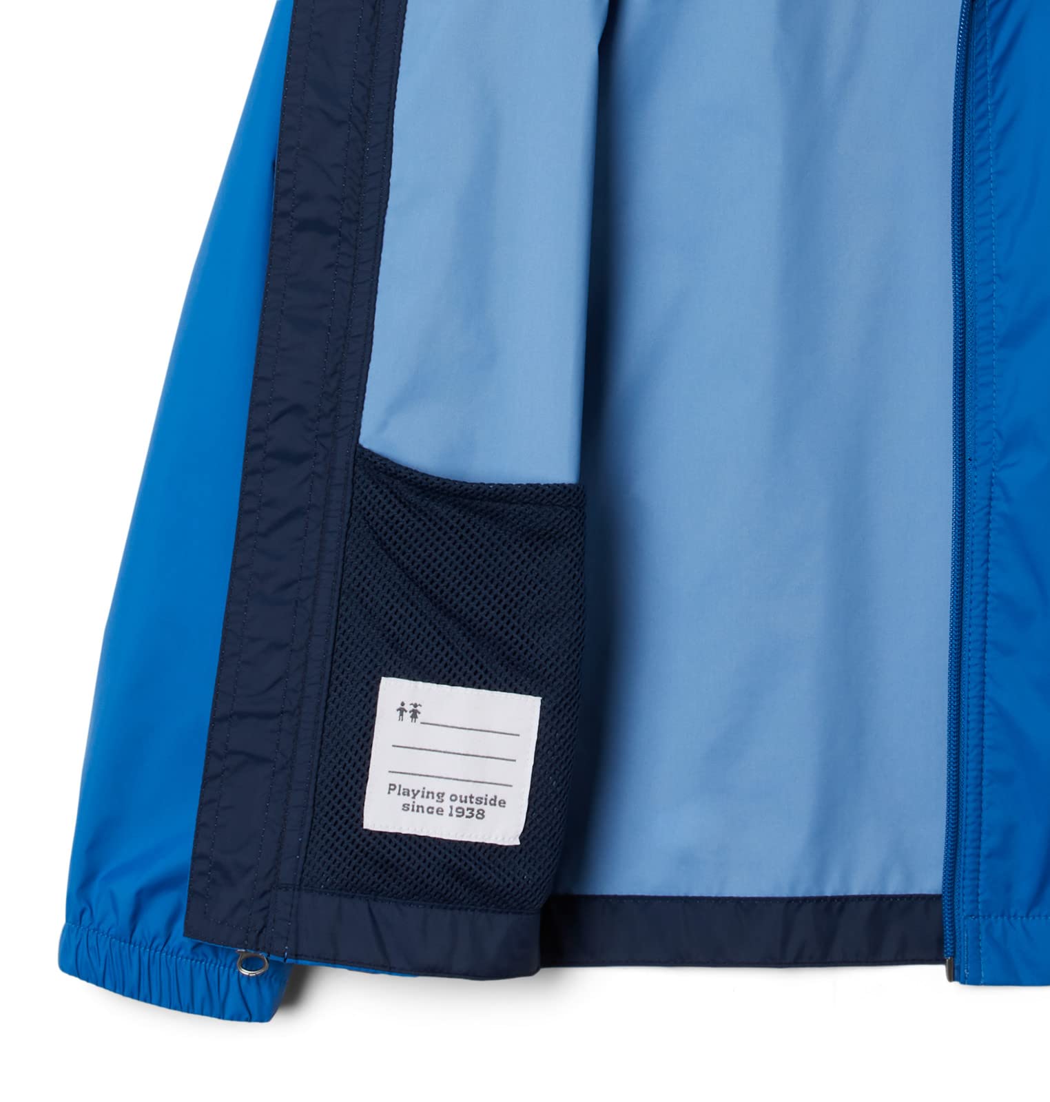 Columbia Youth Boys Glennaker Rain Jacket, Bright Indigo/Collegiate Navy, X-Small