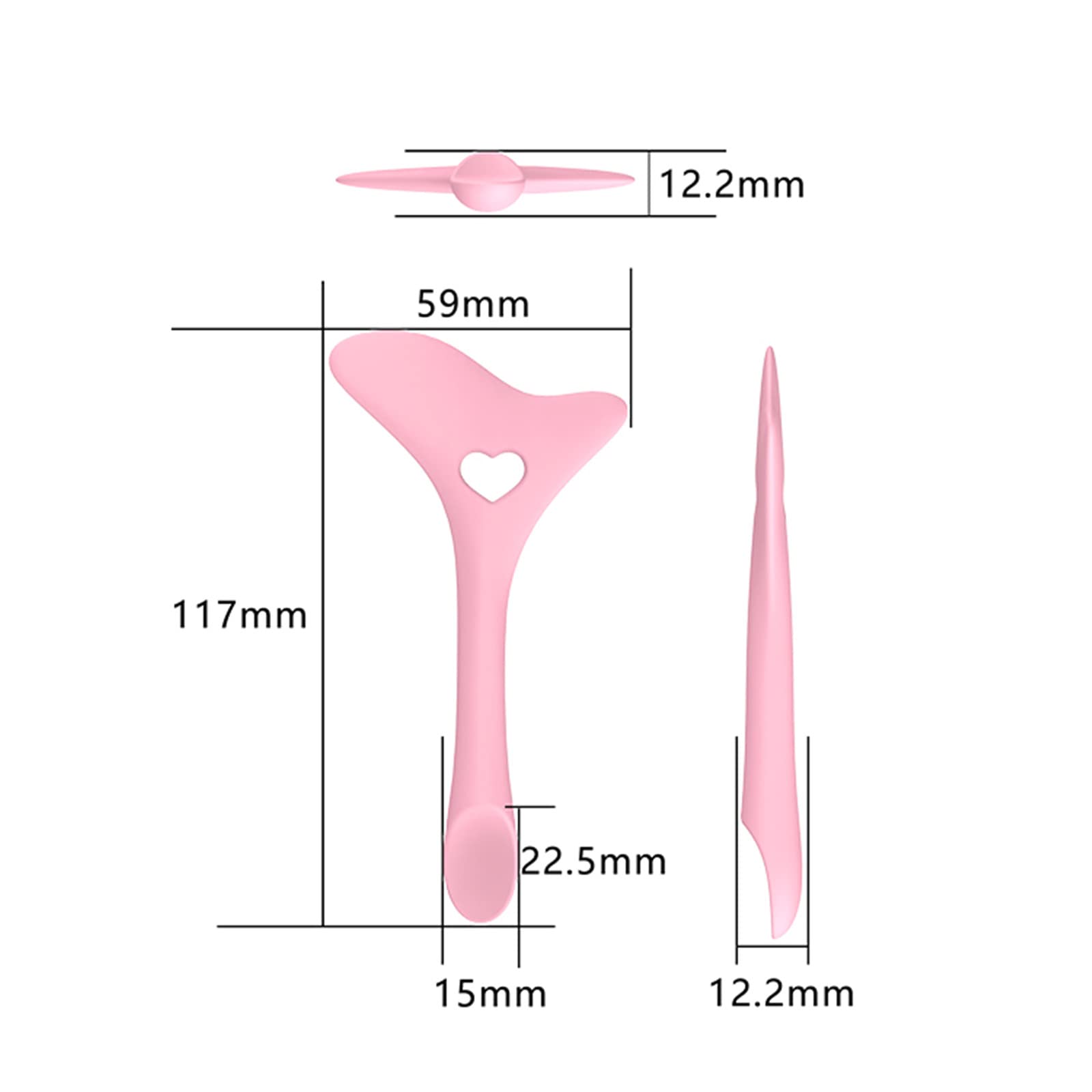 Eyeliner Stencils Wing Tips, Silicone Eyeliner Aid, Marscara Drawing Aid, Lipstick Wearing Aid, Face Cream/Mask Applicator, Easy Makeup Tool, Resusable