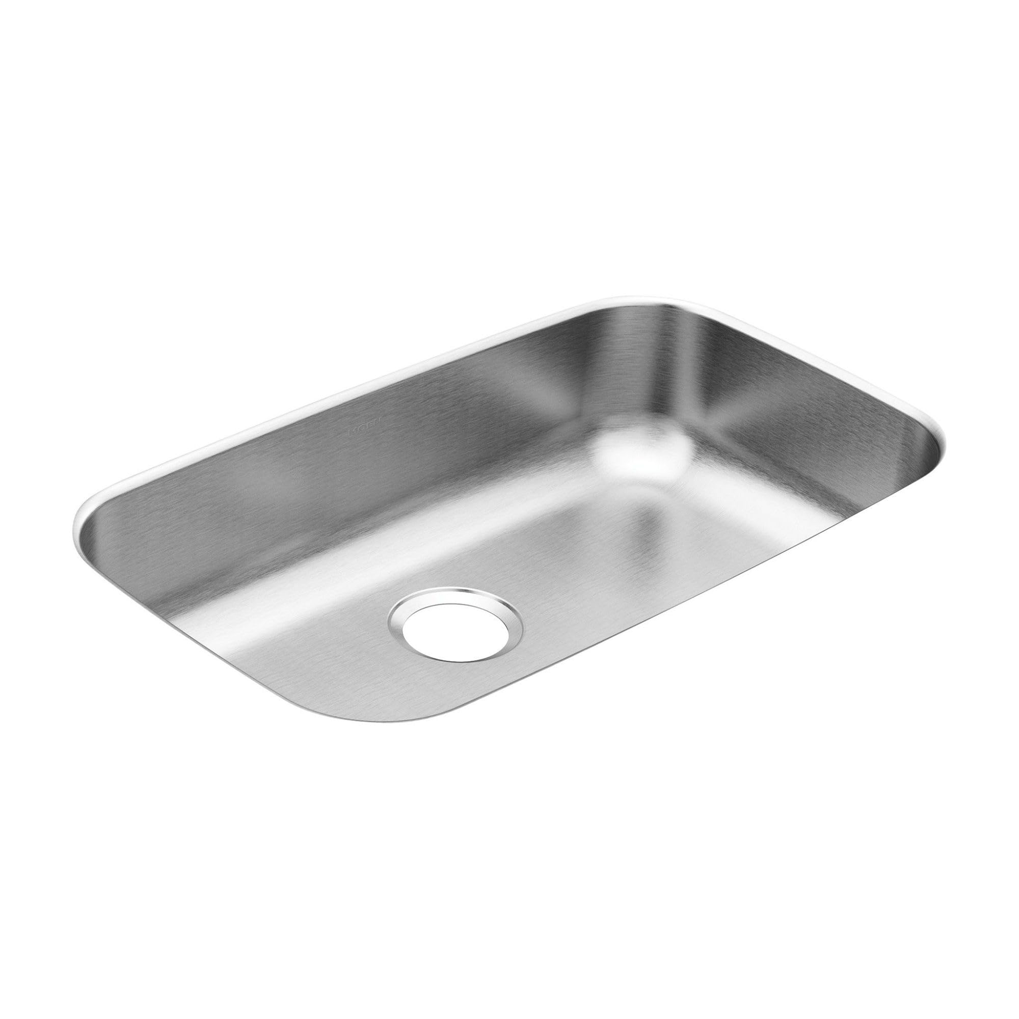 Moen GS18163B 1800 Series 30-inch 18 Gauge Undermount Single Bowl Stainless Steel Kitchen Sink 7-inch Depth, Satin Stainless