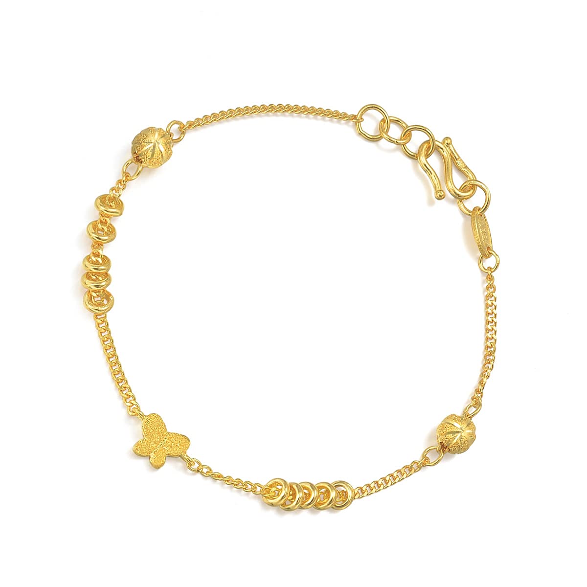 CHOW SANG SANG 999.9 24K Solid Gold Price-by-Weight 5.29g Gold Bracelet 50737B
