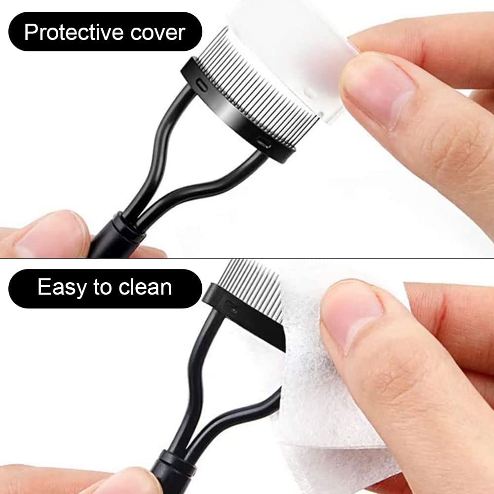 Eyebrow Brush Eyelash Separator Brow Comb & Lash Spoolie, Eyelash Comb Curlers Spoolie Brush, Metal Folding Lash Comb for Eyelas, Professional Eye Makeup Tools, 4 Pieces Set