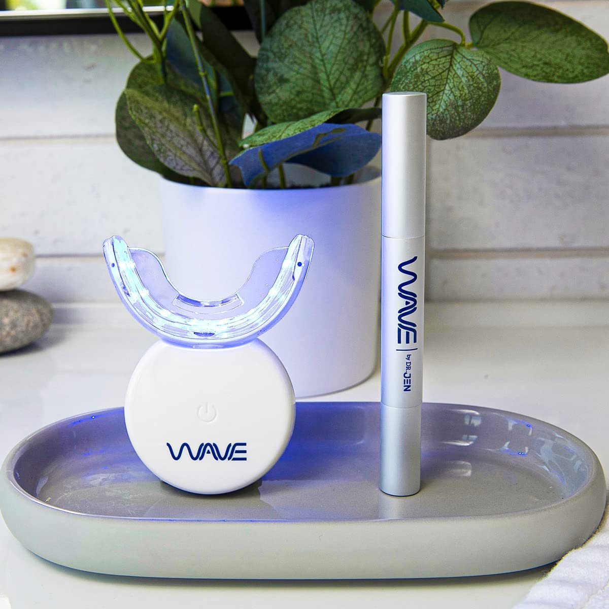 Dr Jen Teeth Whitening Kit with LED Light, 35% Carbamide Peroxide, Remove Deep Enamel Stains, Anti-Plaque, 3 Gel Tubes, Results in 24 Hours