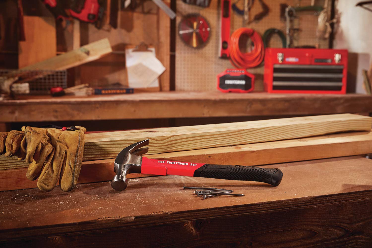 CRAFTSMAN Hammer, Fiberglass, 16 oz. with Tape Measure, Self-Lock, 25-Foot and Torpedo Level, 9-Inch (CMHT51398, CMHT37225S & CMHT82390)