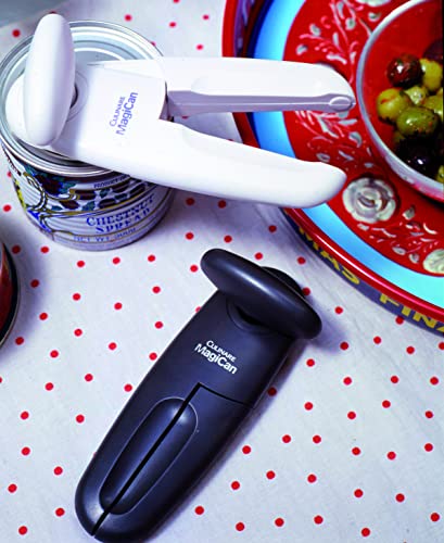 Culinare C10015 MagiCan Tin Opener | White | Plastic/Stainless Steel | Manual Can Opener | Comfortable Handle For Safety and Ease