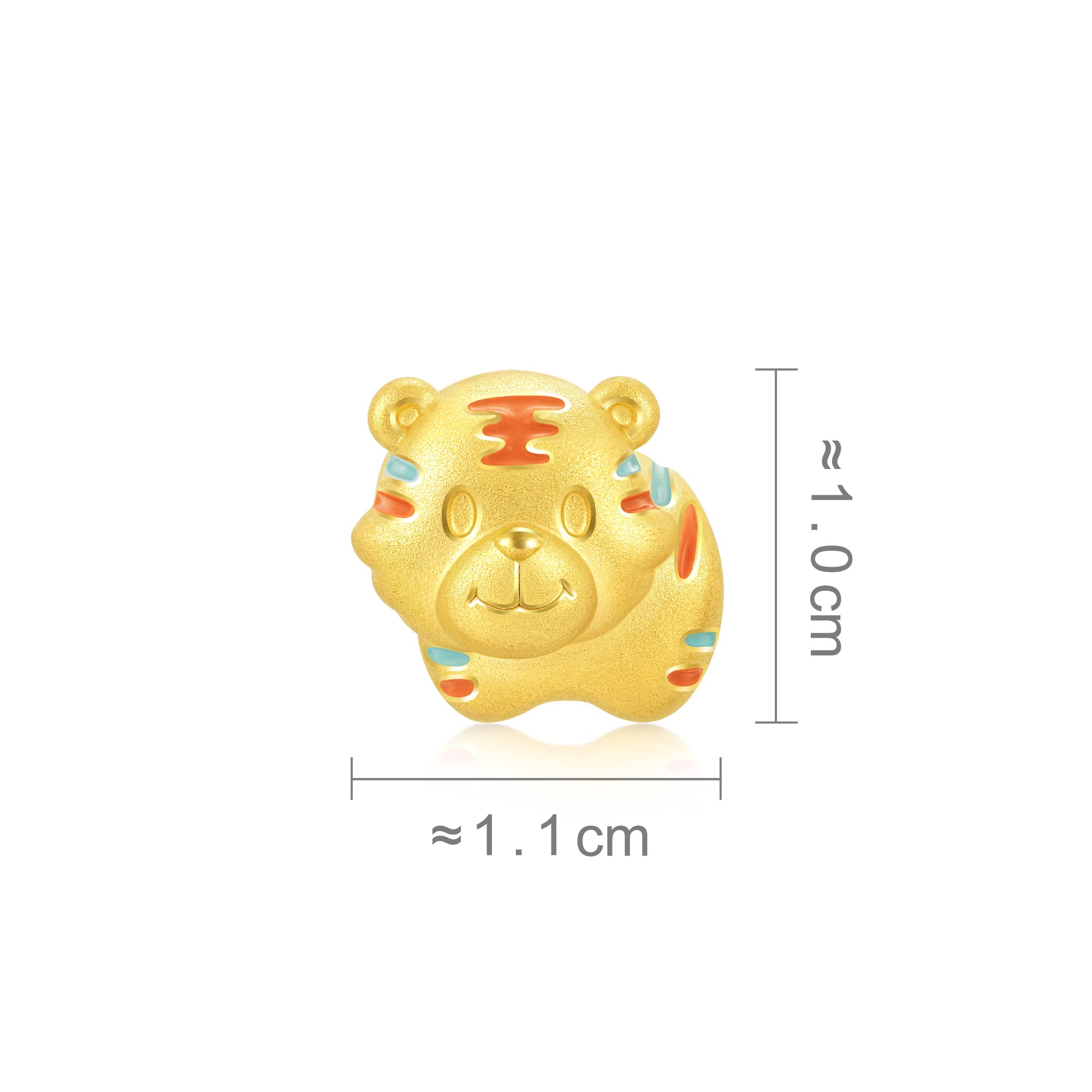 CHOW SANG SANG 999 24K Solid Gold Tiger Mini Charm Bracelet for Women 92972C (17)