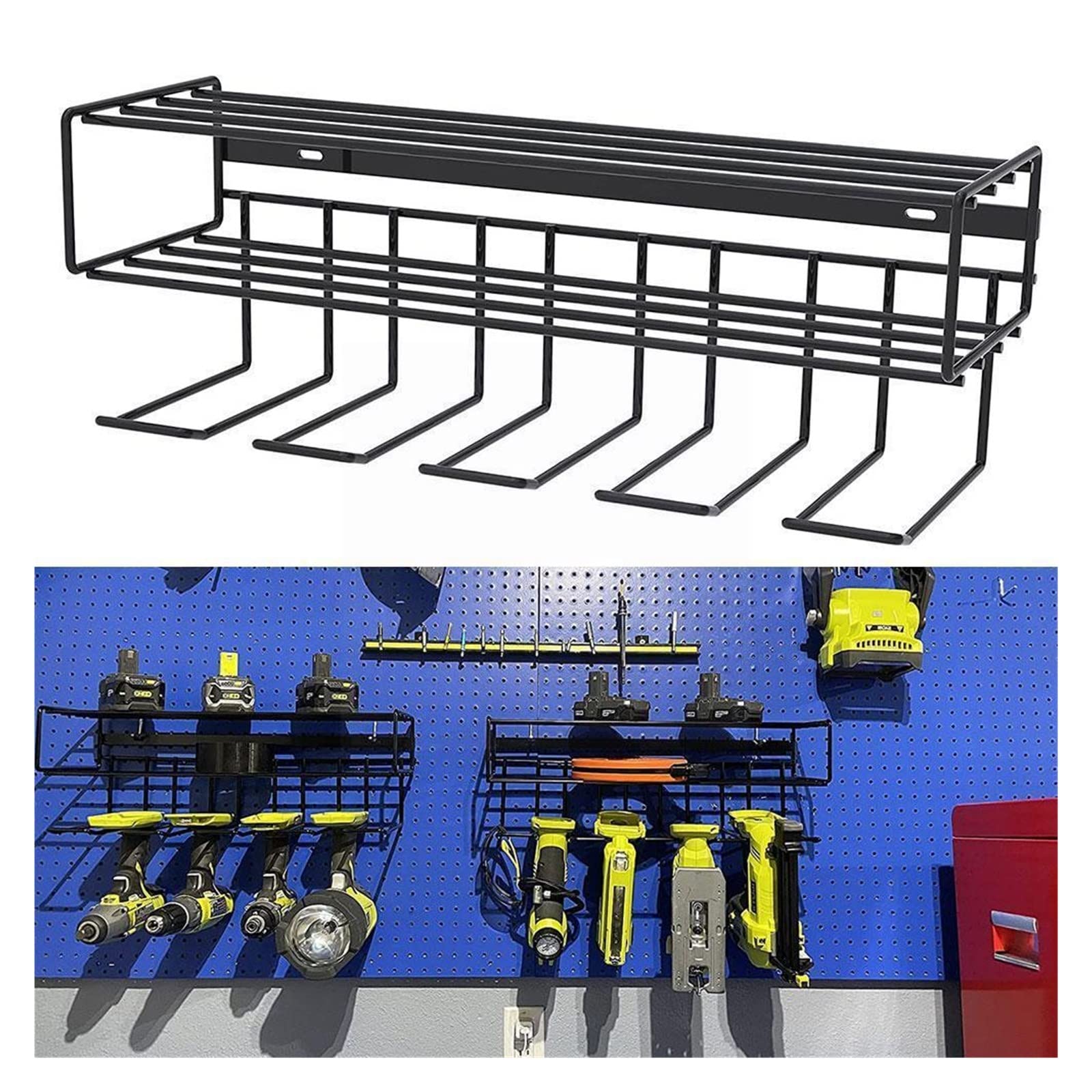 full of happiness Tool Organizers Garage Wall Mount Organizer Drill Organizer Power Cabinet Rack Organizers Electric Tool Rack Wall Storage D T6i3