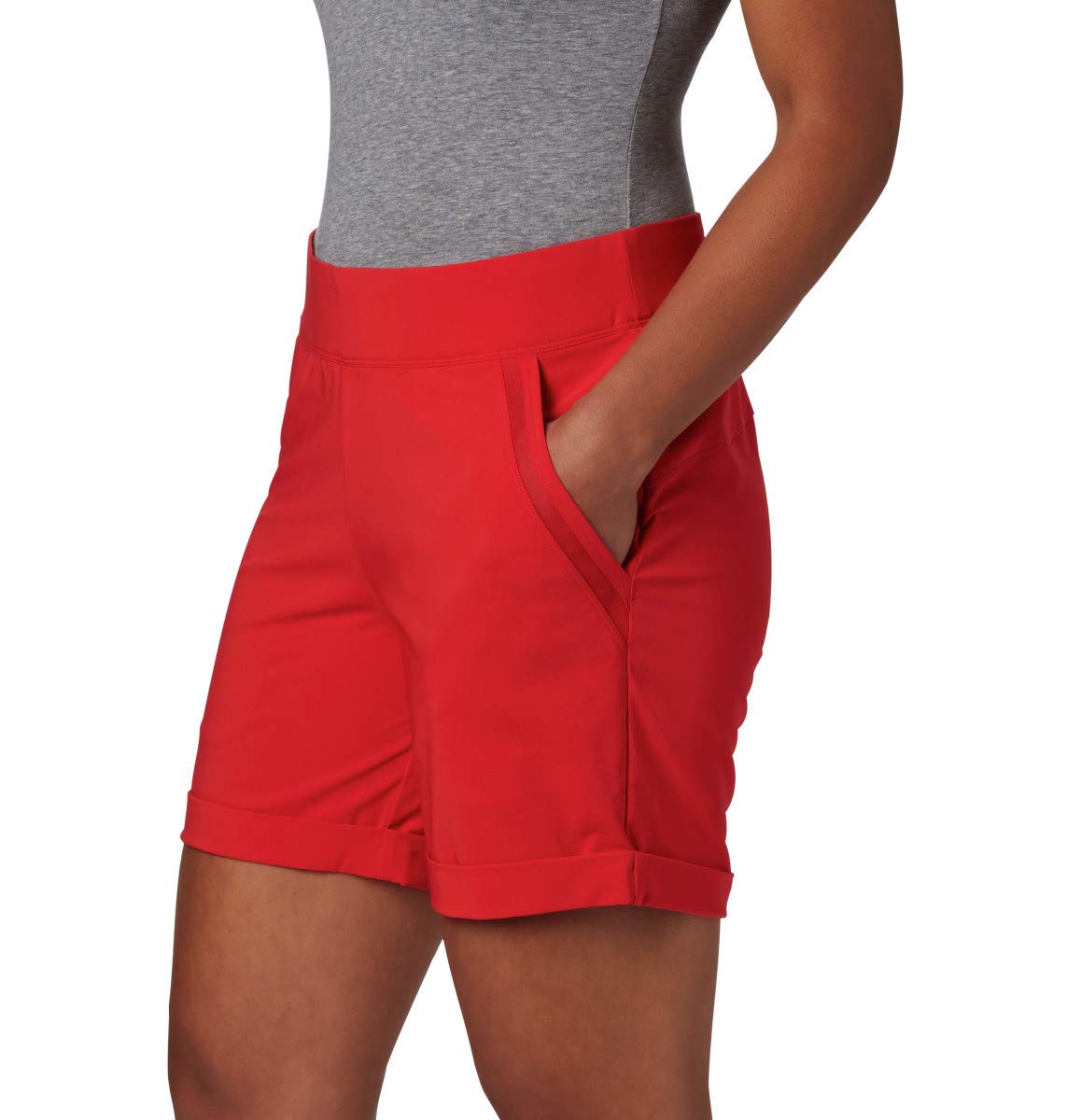 Columbia Women's Slack Water Woven Short, Red Lily, 3X x 8