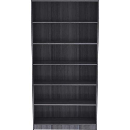 Lorell, LLR69565, Weathered Charcoal Laminate Bookcase, 1 Each