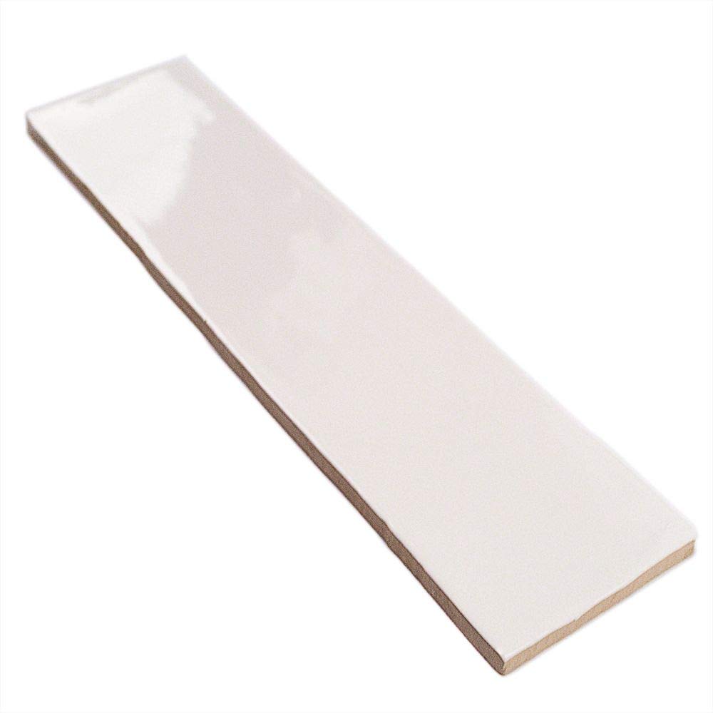 Catalina 3 in. x 12 in. Bianco Polished Ceramic Backsplash, Kitchen, Bathroom, Subway Wall Tile (44 Pieces 10.76 Sq. Ft. / Case)