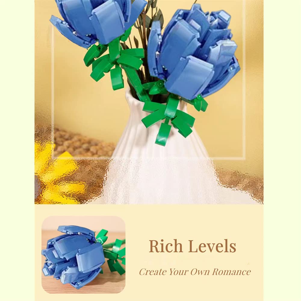 Crabegg Roses Building Sets for Kids | Patented Design | 3D Puzzles Flowers Bouquet for Adults