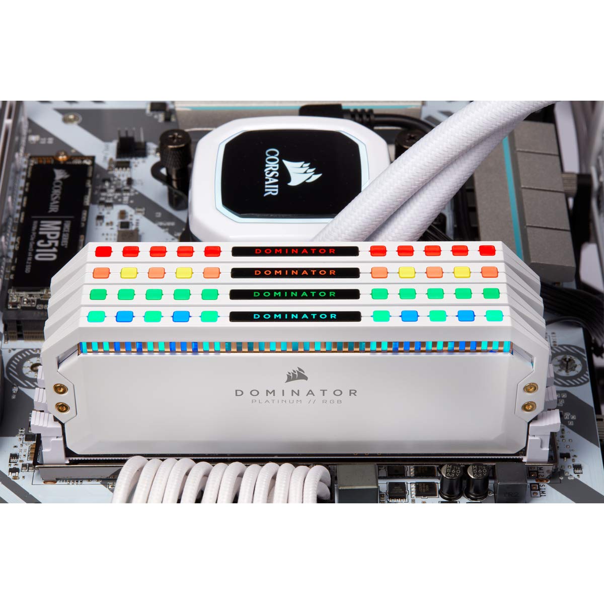 Corsair Dominator Platinum RGB 32GB (2x16GB) DDR4 4000 (PC4-32000) C19 1.35V Desktop Memory - White