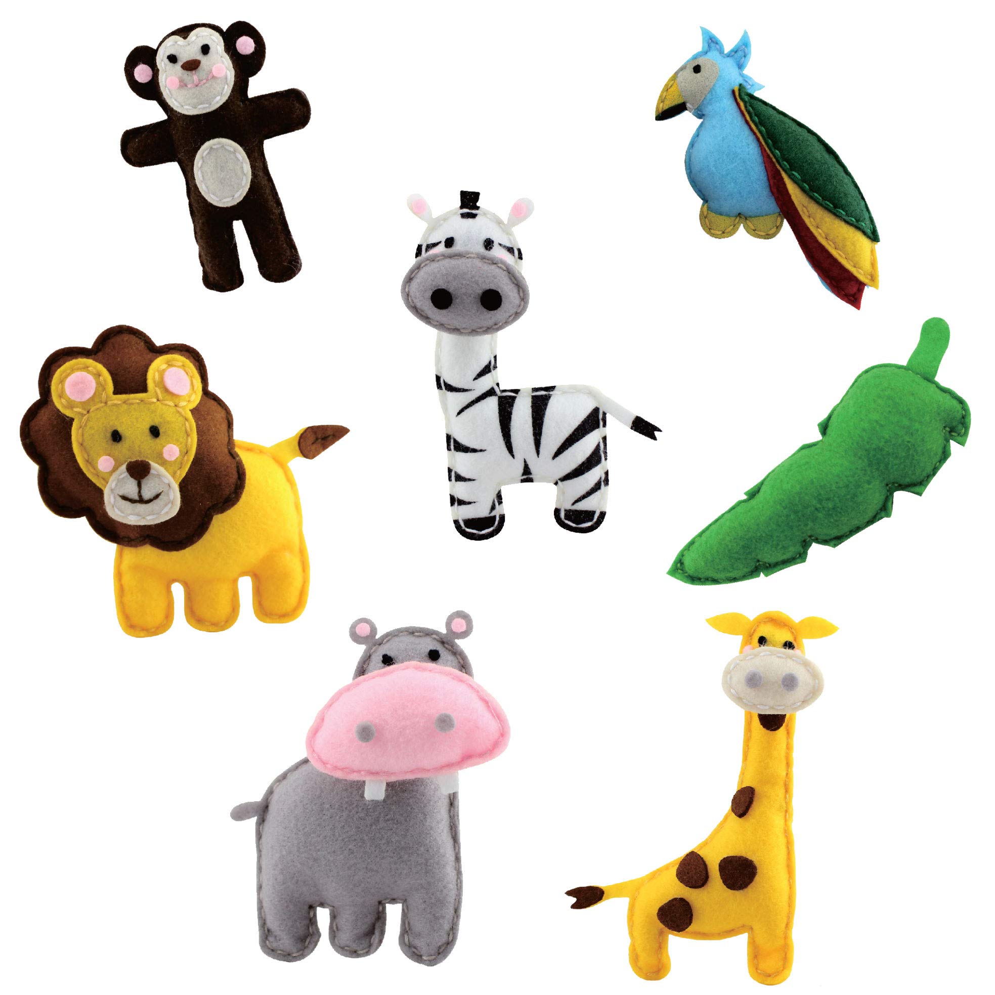 Peachy Keen Crafts Kids Sewing Kit, Learn to Sew Kit for Kids Ages 8-12, Beginner Felt Sewing Kit for Kids, Make 6 Fun Felt Craft Stuffed Animals and A Pin Cushion, Teach Basic Sewing Stitches