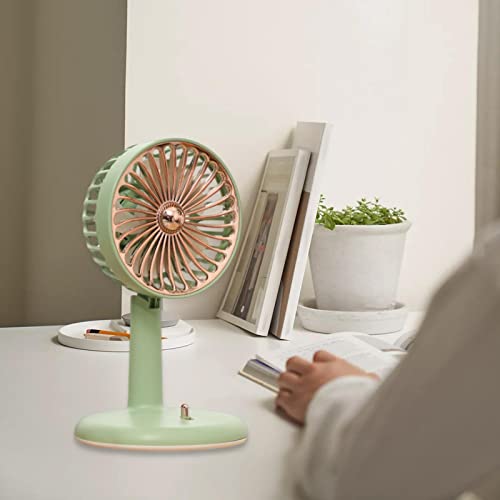 MagiDeal Desk Fan Table Fans Vintage Quiet Strong Mini USB Dual Adjustable Desktop Air Circulate Fan Personal Fan for Office Desktop Table Indoor Men, Green