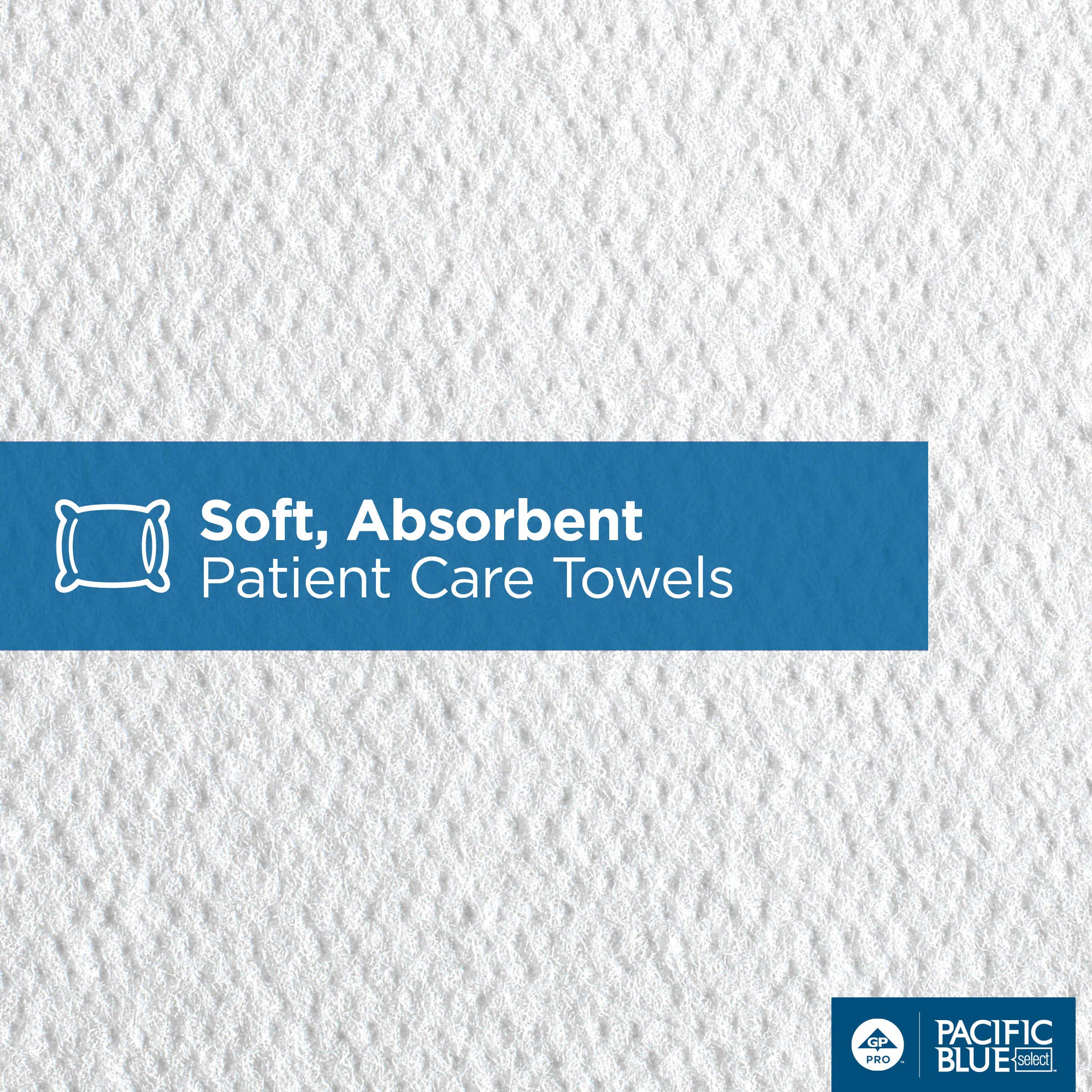 Pacific Blue Select A300 Disposable Patient Care Washcloth by GP PRO (Georgia-Pacific), 29506, 1/4 Fold, White, 55 Towels Per Pack, 24 Packs Per Case, Towel (WxL) 13" x 10