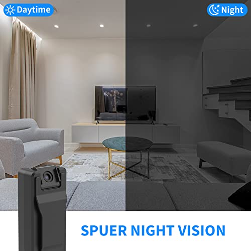 Crazytree Small Wireless WiFi Portable Camera, Security Body Cameras 1080P HD with 180° Pivoting Wide Angle Lens Remote Phone APP Room Pet Camera