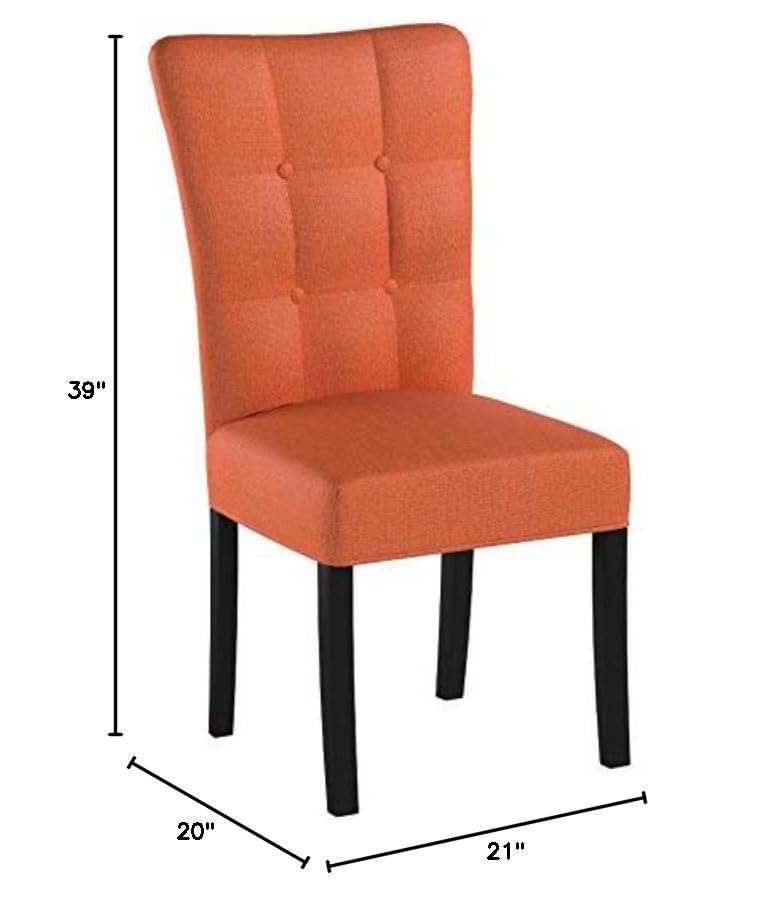 Sole Designs La Mode Collection Fanback Dining Chair, Pumpkin