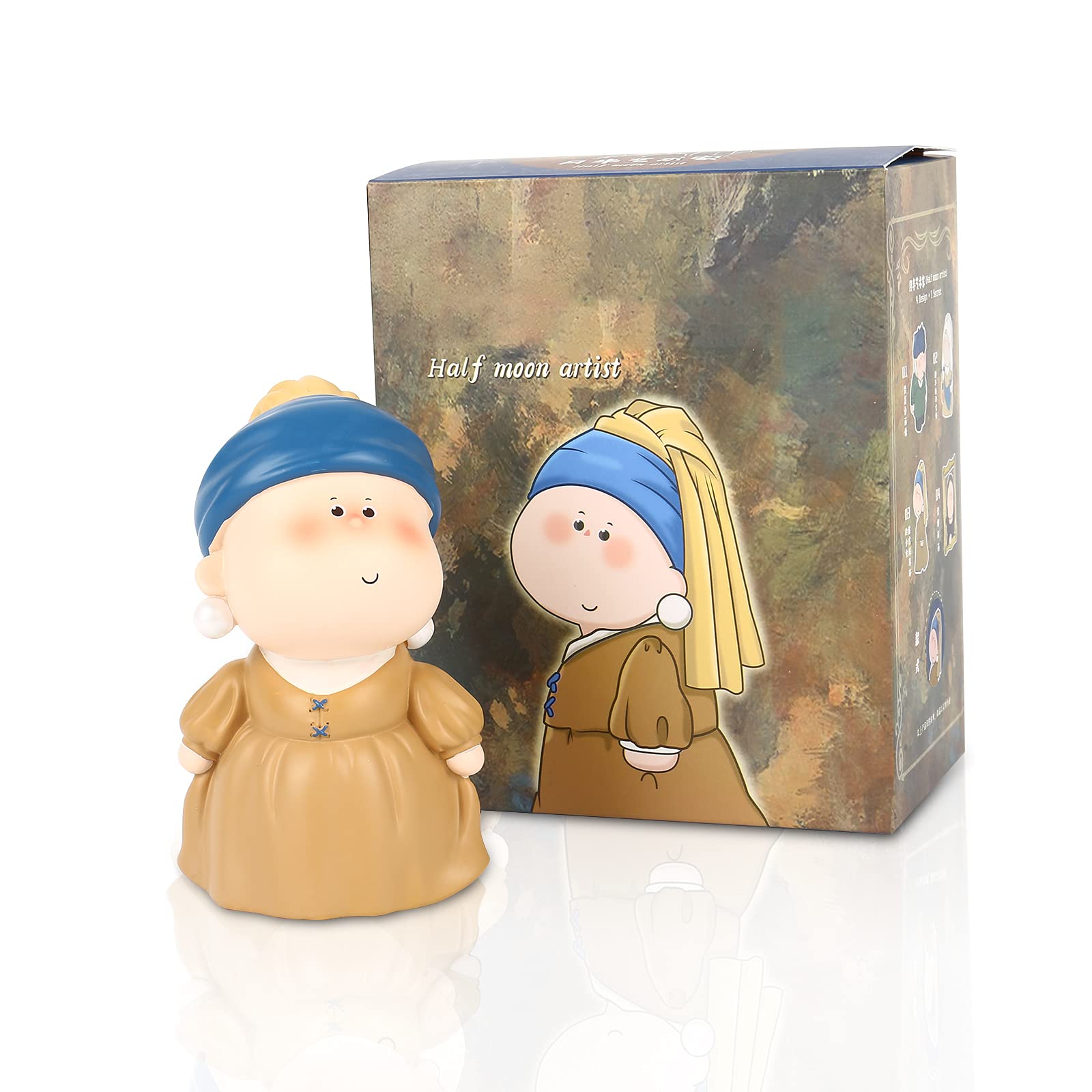 WMLBK Cute Resin Ornaments,Pearl Girl Sculptures Home Decor Cake Toppers for Baker Ornaments for Living Room Garden Sculpture Artistic Figure for Kids Girls Home Decors