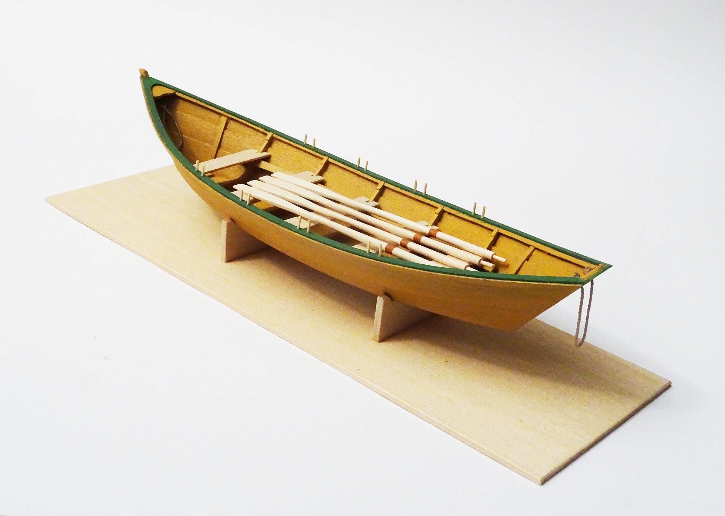 Lowell Grand Banks Dory Wooden Model Ship Kit - 1:24 Scale Plank-on-Frame Construction with Laser Cut Basswood Parts, Detailed Plans & Instructions, Display Base Included - Beginner Level