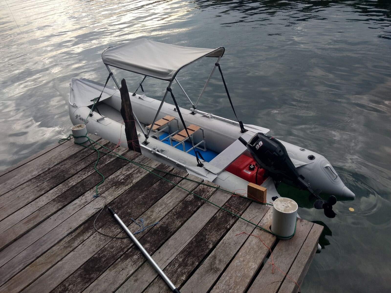 BRIS 15.4Ft Inflatable Kayak Fishing Tender 4 Person Kayaks Canoe Dinghy