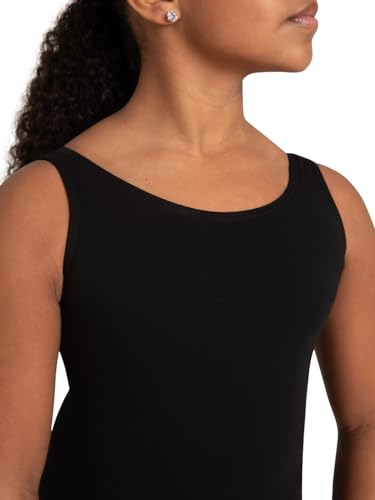 Capezio girls Classic High-neck Tank athletic leotards, Black, L