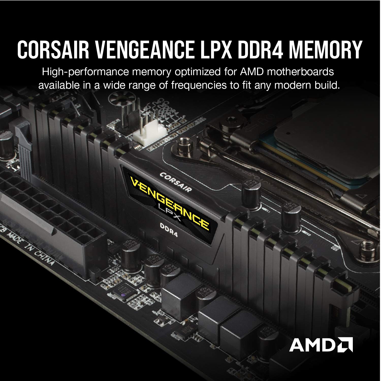 Corsair Vengeance LPX 64GB (2x32GB) DDR4 3600(PC4-28800) C181.35V Desktop Memory - Black