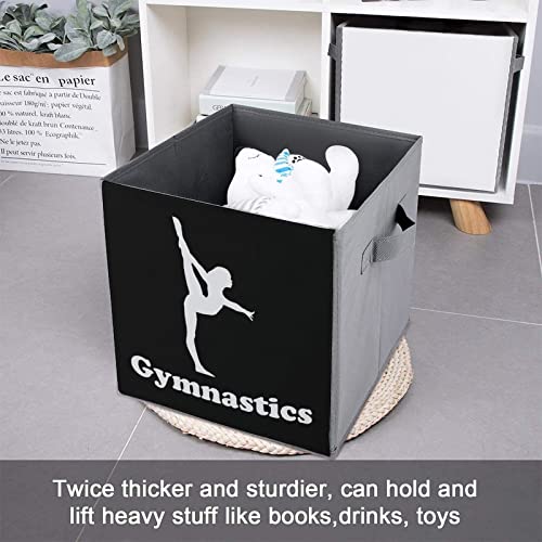 Gymnastics Collapsible Storage Bins Basics Folding Fabric Storage Cubes Organizer Boxes with Handles