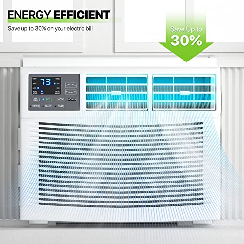 Magshion Window Air Conditioner 12000 BTU, Wi-Fi Enabled or Remote Control, Cooling for Large Rooms up to 450 Sq. Ft., 12K BTU Window AC Unit with Easy Install Kit