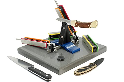 Wicked Edge Knife Sharpener - With Quartz Stone Base