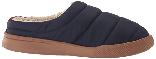 Dearfoams Men's Andre Indoor Outdoor Memory Foam Sport Lounge Clog Slipper, Peacoat, Medium