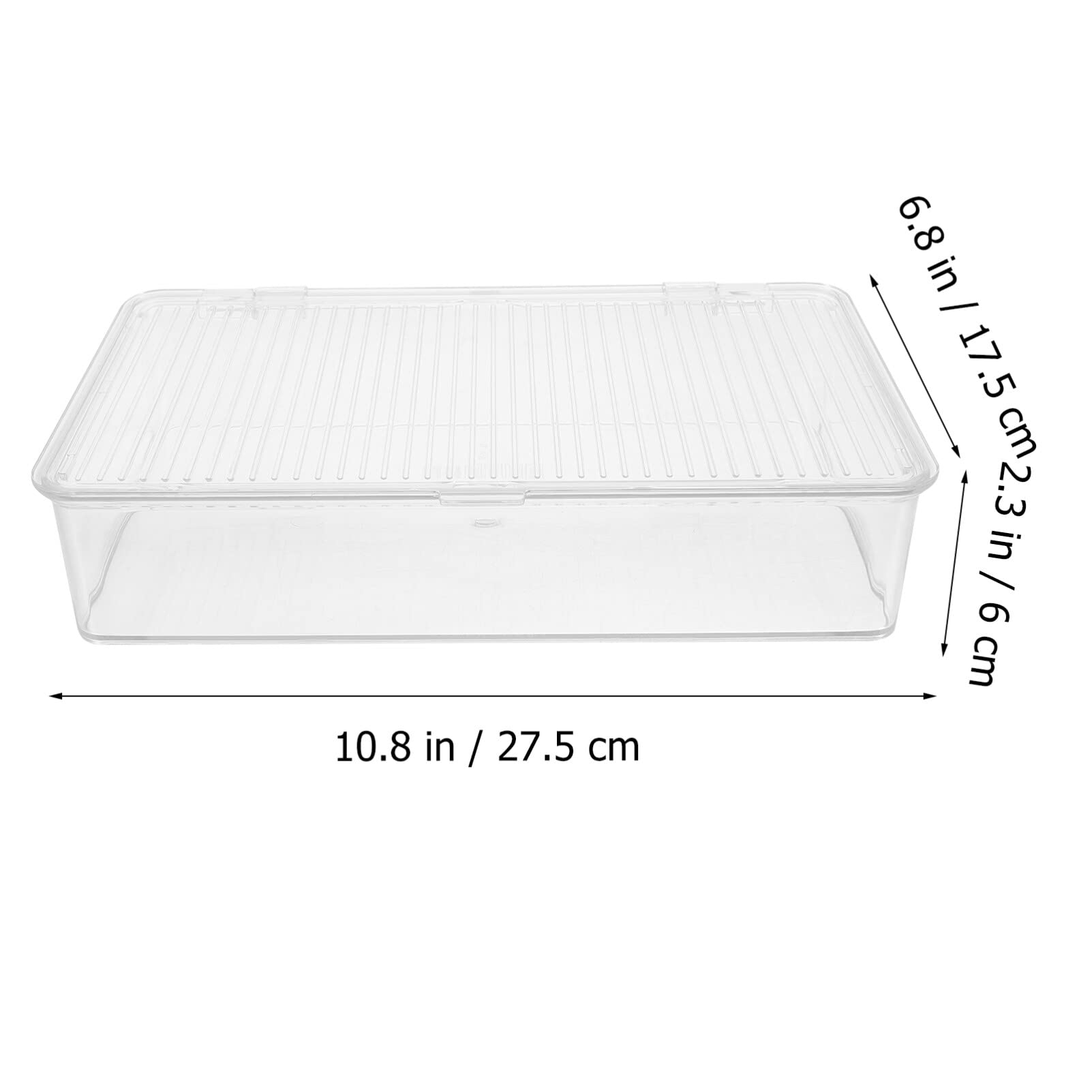 Cabilock Transparent Cutlery Box Silverware Tray for Drawer Clear Cutlery Tray Kitchen Supply Chopsticks Holders Container with Lid Kitchen Utensil Tray Utensil Case The Pet Portable Fork
