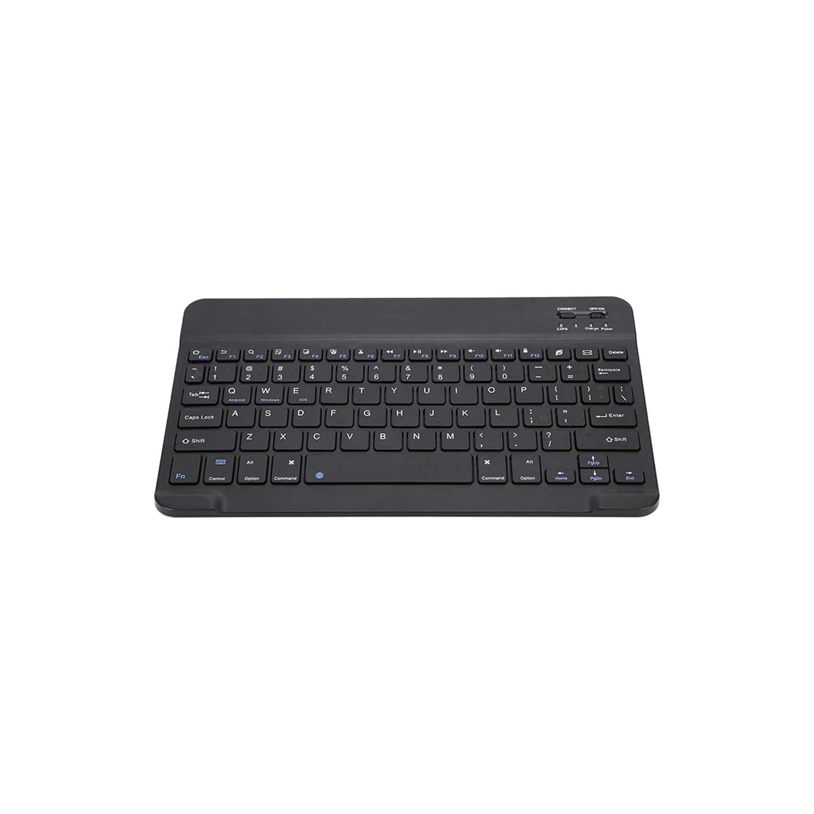 V BESTLIFE Keyboard Spanish English 10.1" Slim Ultra Wide 80-Key Keyboard Bluetooth 3.0 for Android/for iOS/for Win
