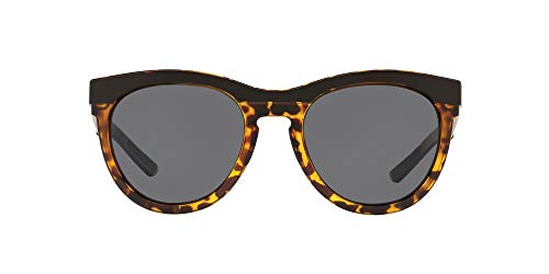 Native Eyewear Women's La Reina Polarized Round Sunglasses, Black/Tortoise/Gray, 47 mm