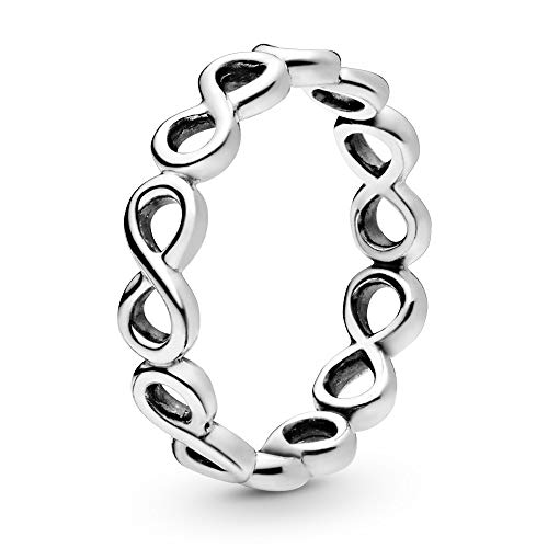 Pandora Simple Infinity Band Ring - Sterling Silver Ring for Women - Layering or Stackable Ring - Gift for Her - Sterling Silver - Size 7.5